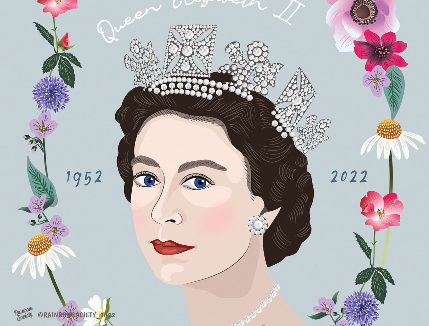 Queen Print Queen Platinum Jubilee Poster Queen Jubilee - Etsy