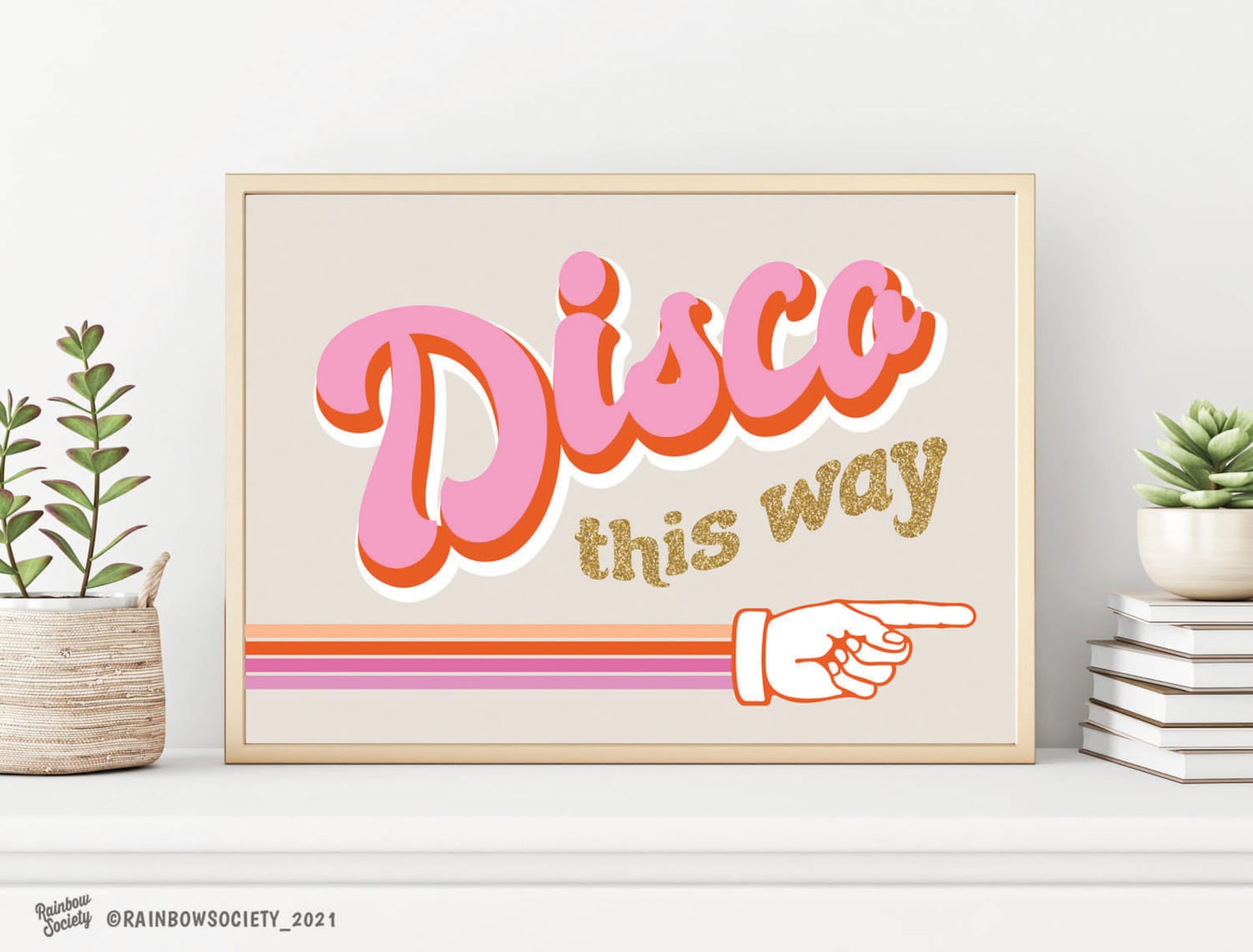 Disco Print Disco Slogan Disco Poster Disco This Way - Etsy