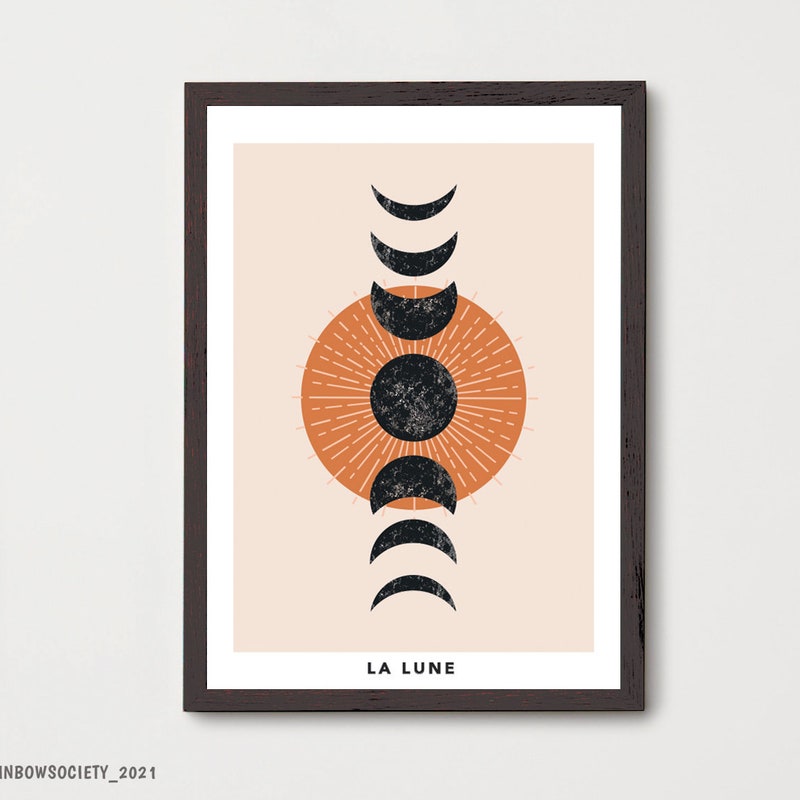 Moon Print - Etsy