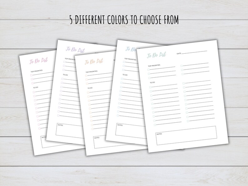Printable to Do List | Pastel to Do List | Planner Checklist | PDF ...