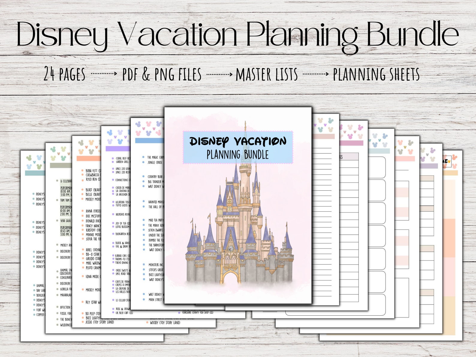 WDW Vacation Planning Bundle Travel Guide Printable - Etsy