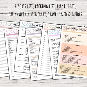 WDW Vacation Planning Bundle, Travel Guide, Printable - Etsy