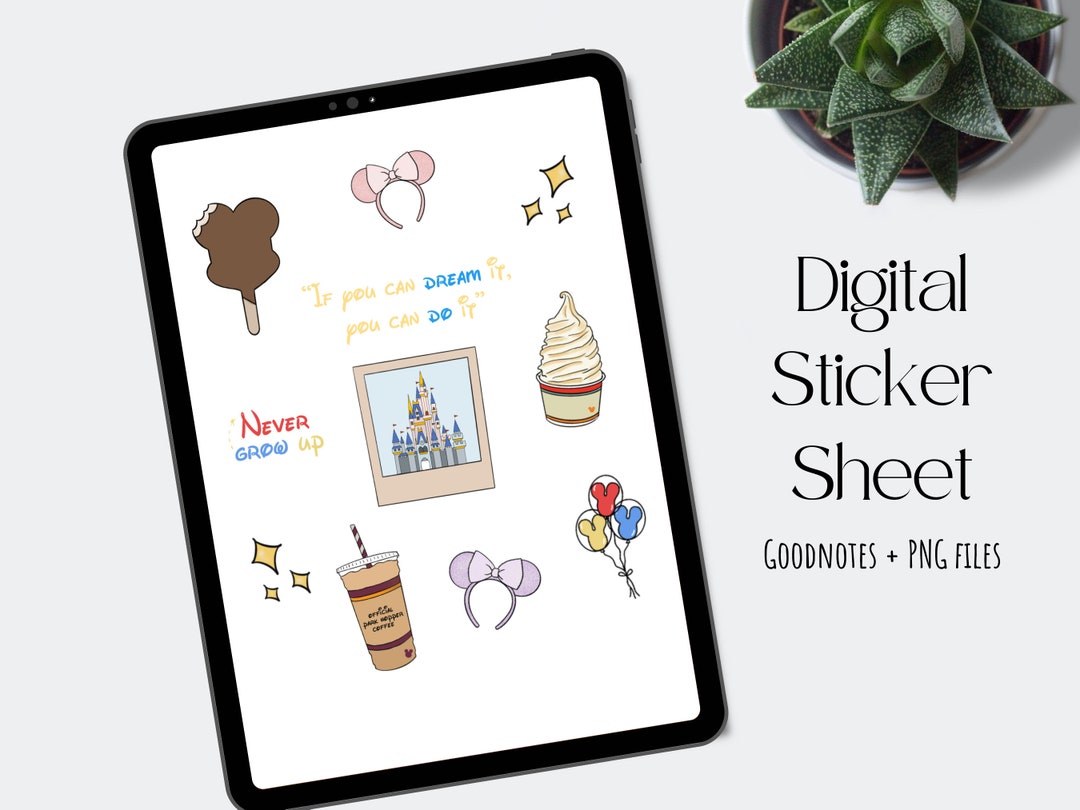 Magic Kingdom Digital Stickers, Digital Planner Stickers, Digital ...
