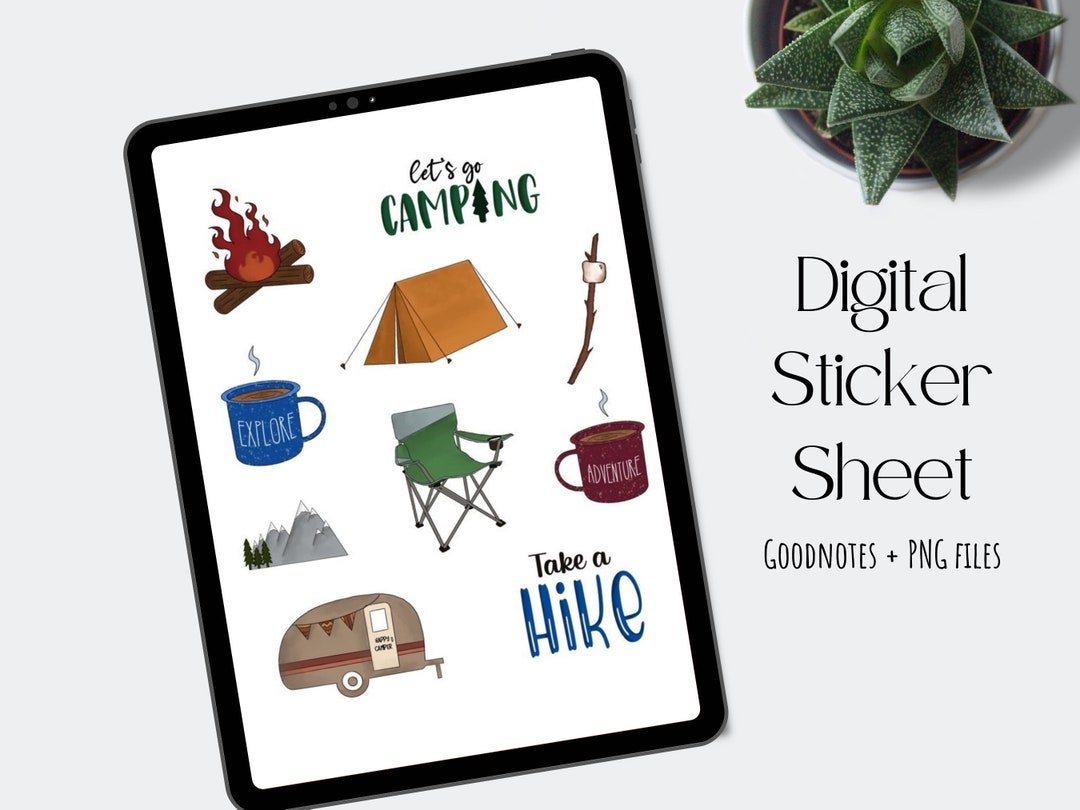 Camping Digital Stickers, Digital Planner Stickers, Digital Sticker ...