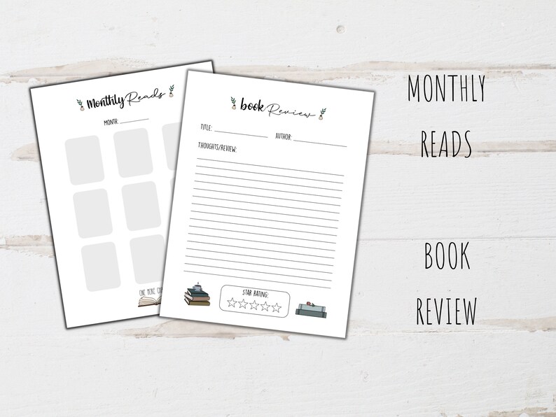 Book Journal Bundle | Reading Tracker | Printable Pages | Journal ...