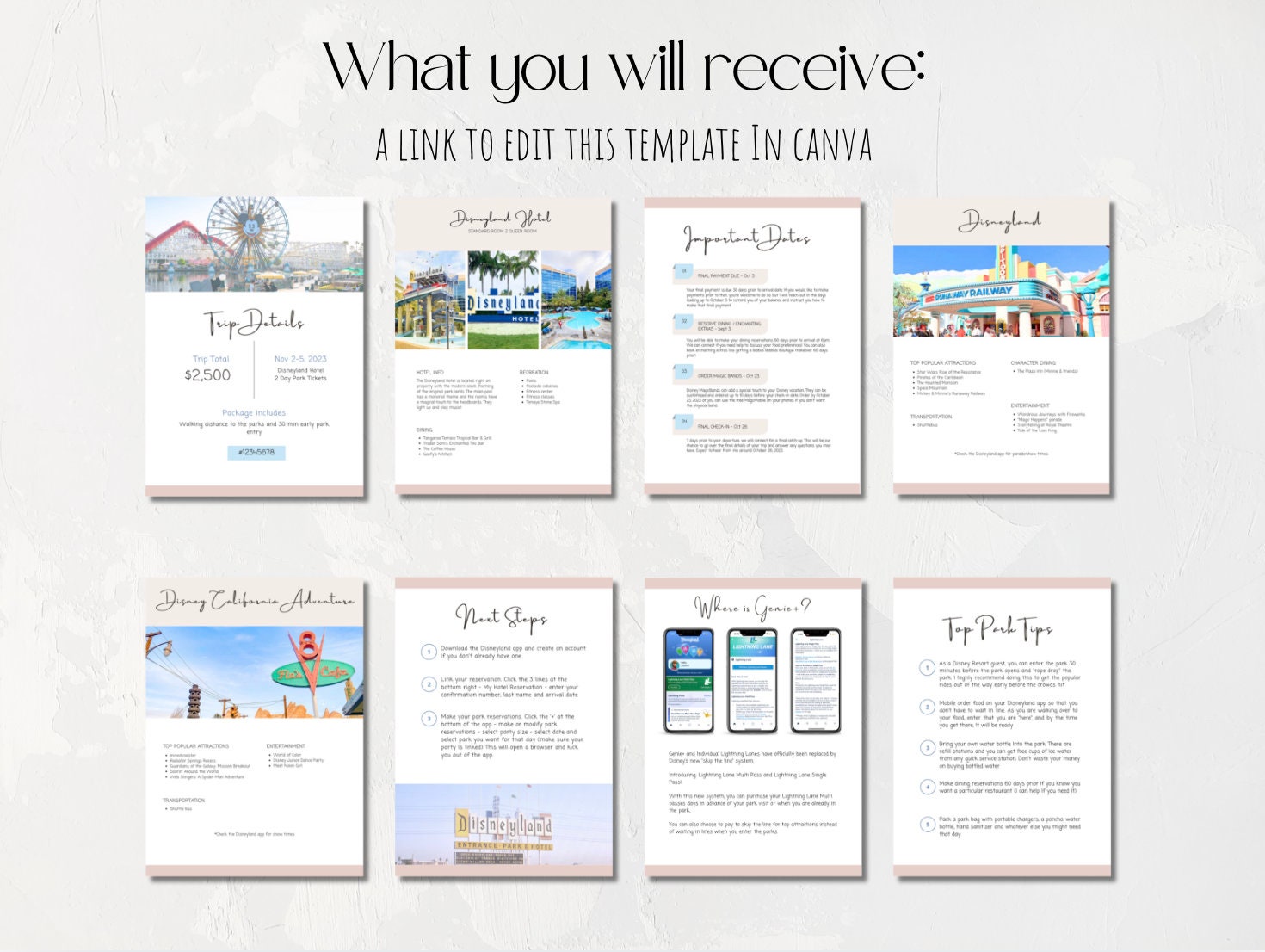 Travel Agent DL Client Template | DL Vacation Guide | Lightning Lane ...