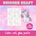 Unicorn Craft, Activity Kit, Paper Craft, Art Kit for Kids, Cut & Glue ...