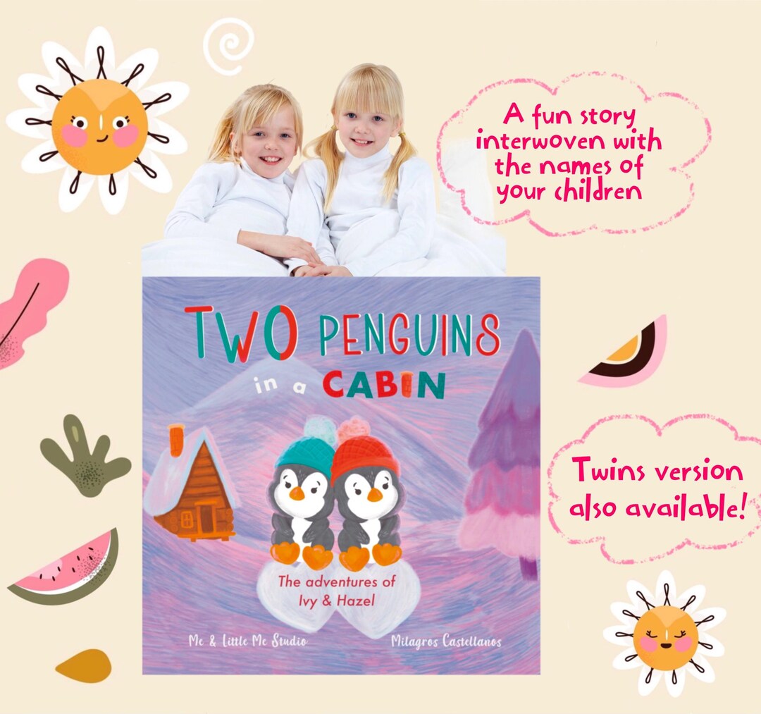 Personalized Children’s Book - Two Penguins, Siblings Book, Birthday ...