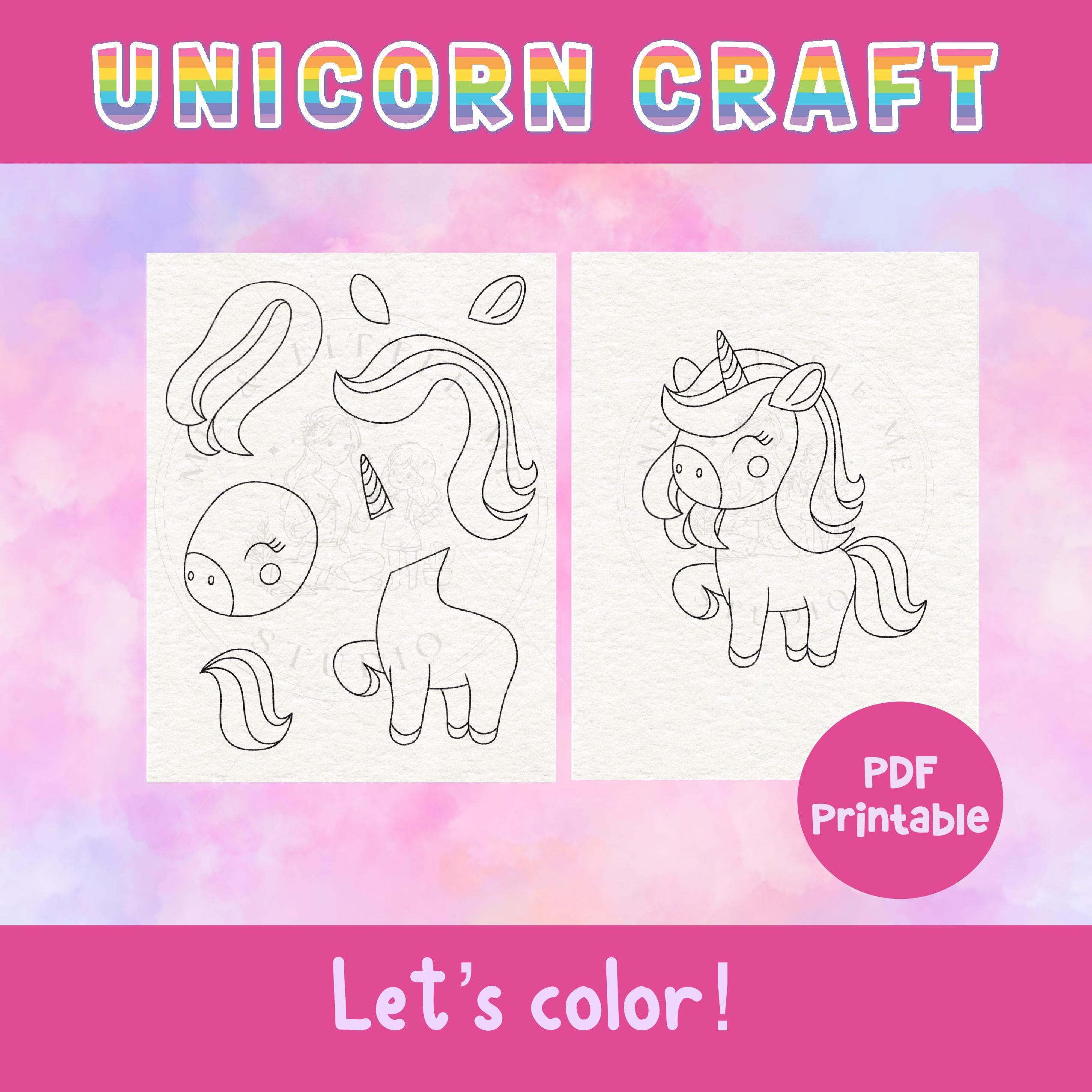 Unicorn Craft, Activity Kit, Paper Craft, Art Kit for Kids, Cut & Glue ...