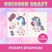 Unicorn Craft, Activity Kit, Paper Craft, Art Kit for Kids, Cut & Glue ...