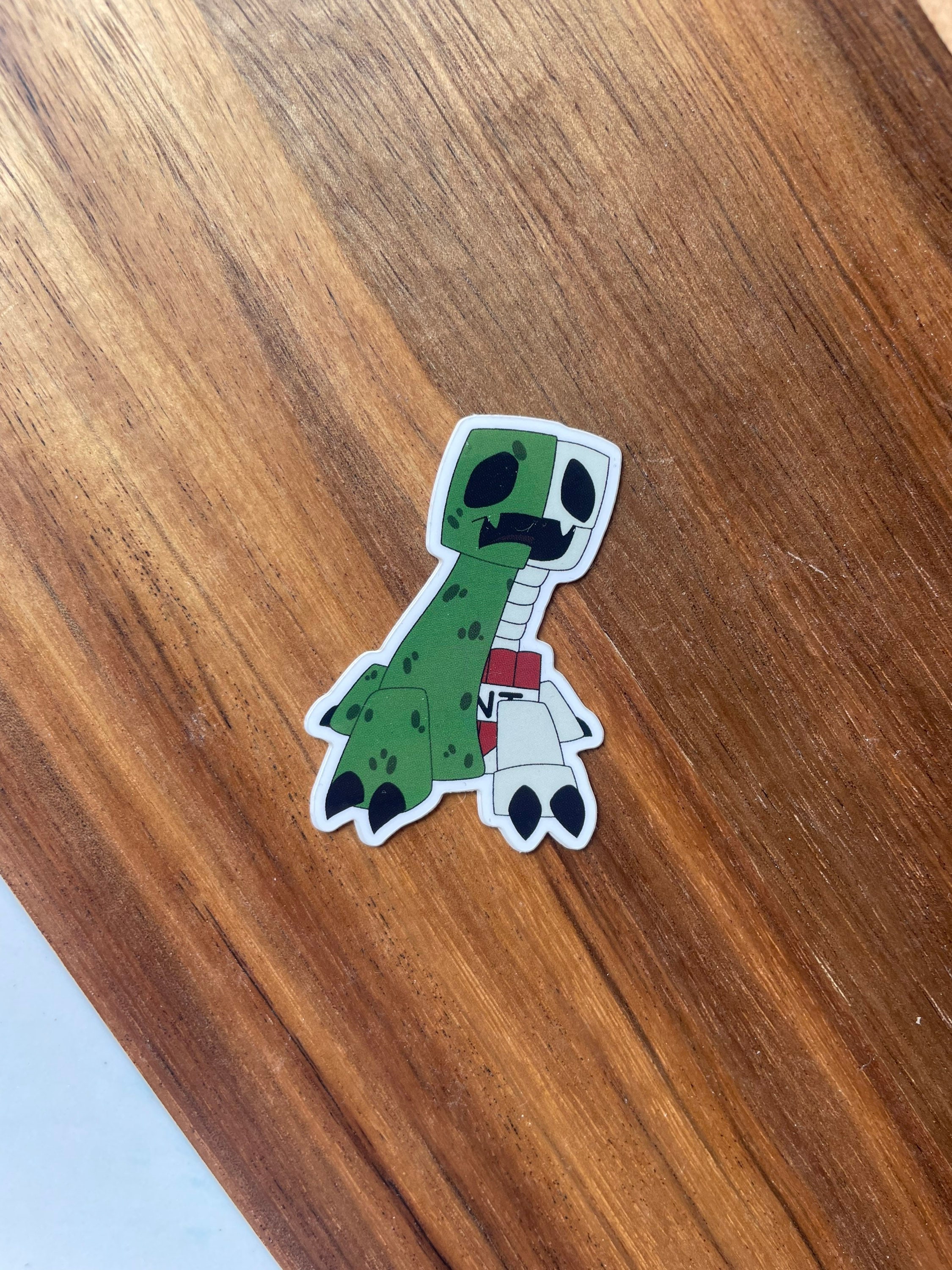 MC Creeper Skeleton Vinyl Sticker - Etsy