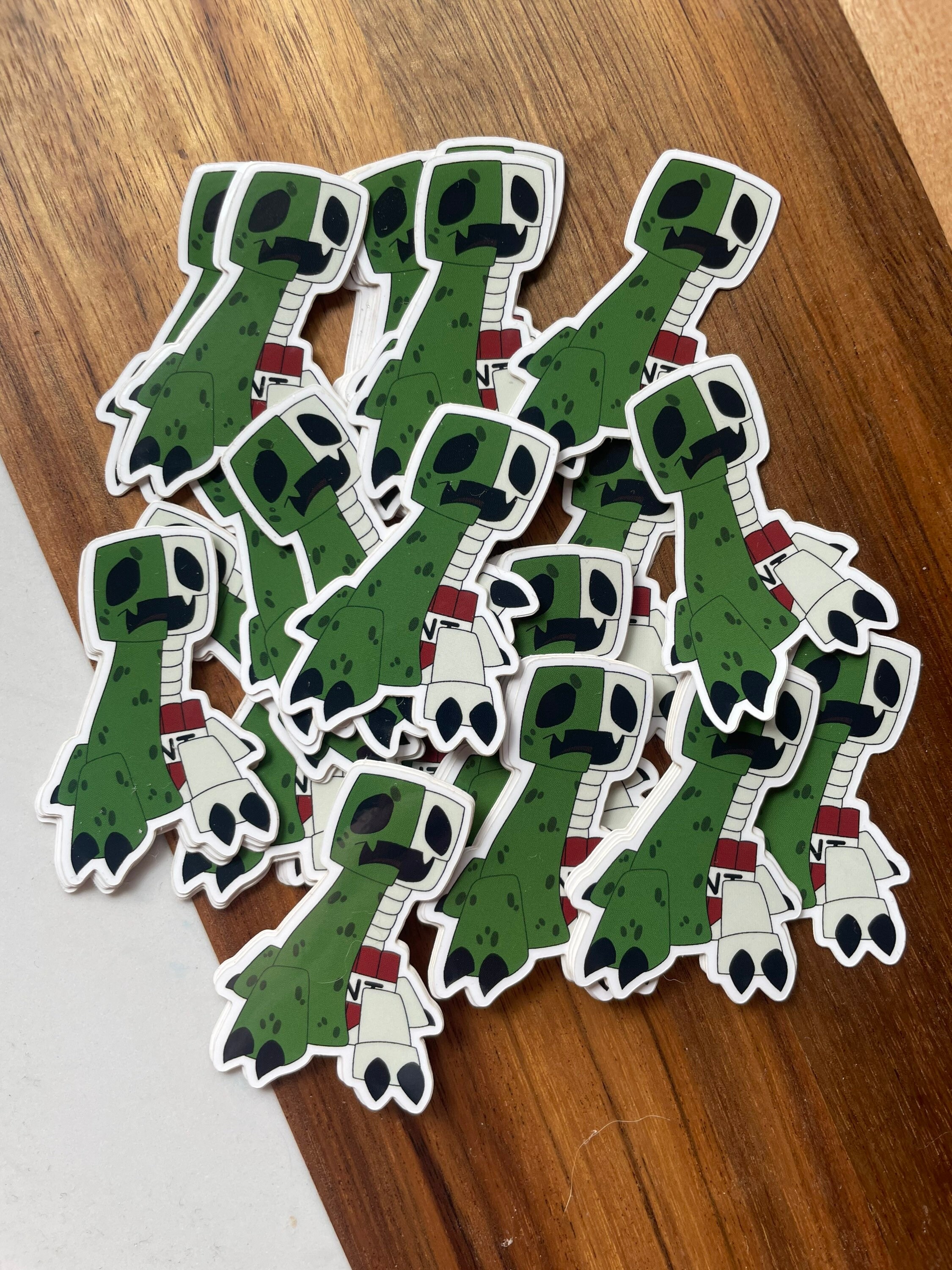 MC Creeper Skeleton Vinyl Sticker - Etsy