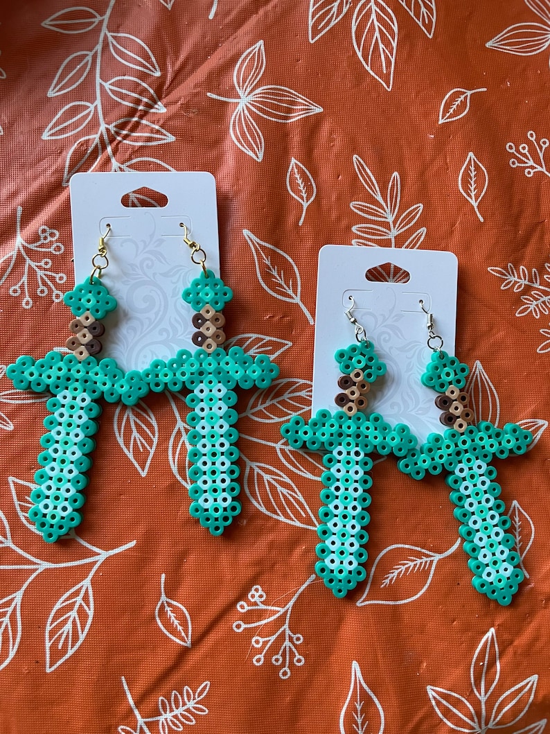 Minecraft Diamond Sword Earrings - Etsy