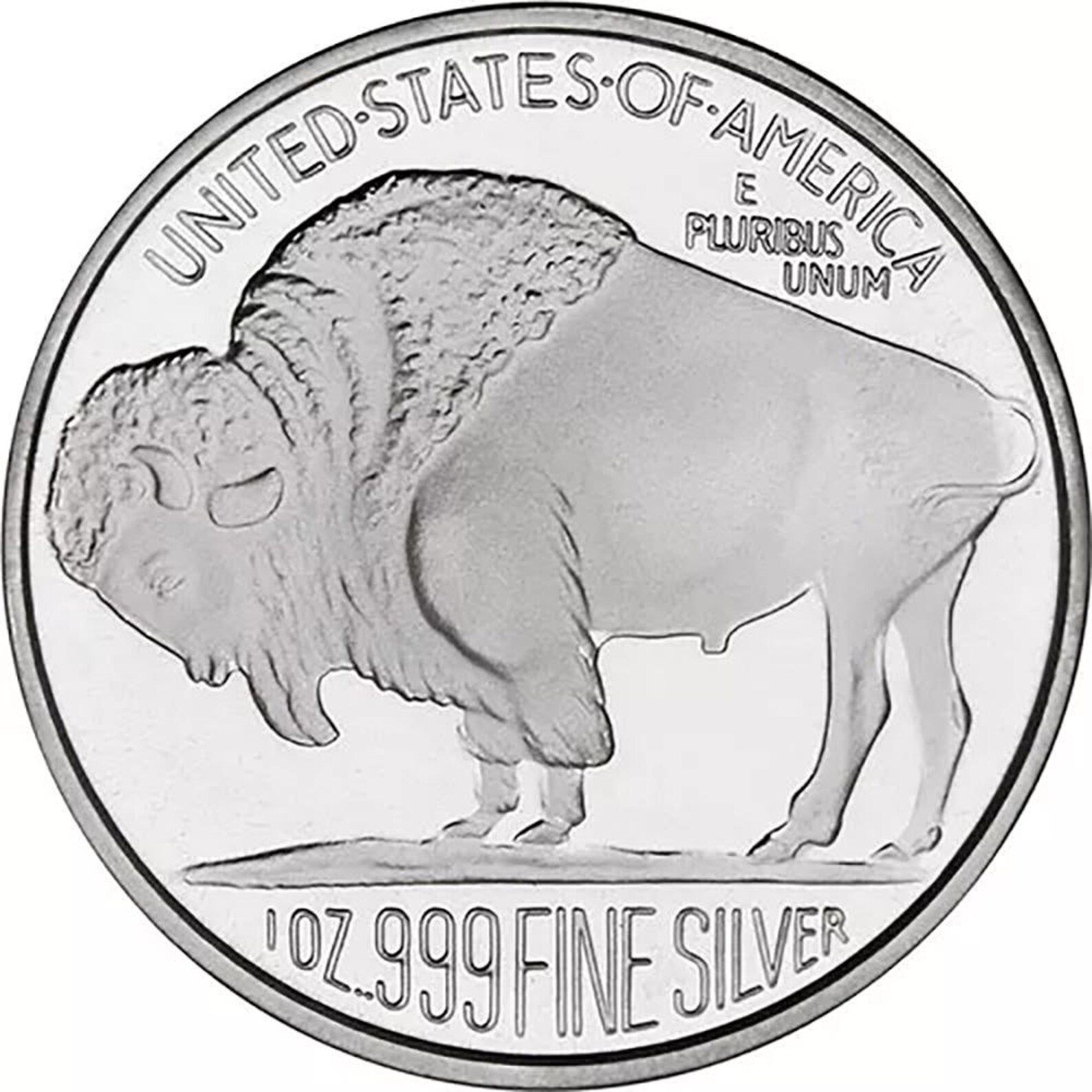 Buffalo Liberty Round 999 Fine Silver 1 Oz Silvertowne | Etsy