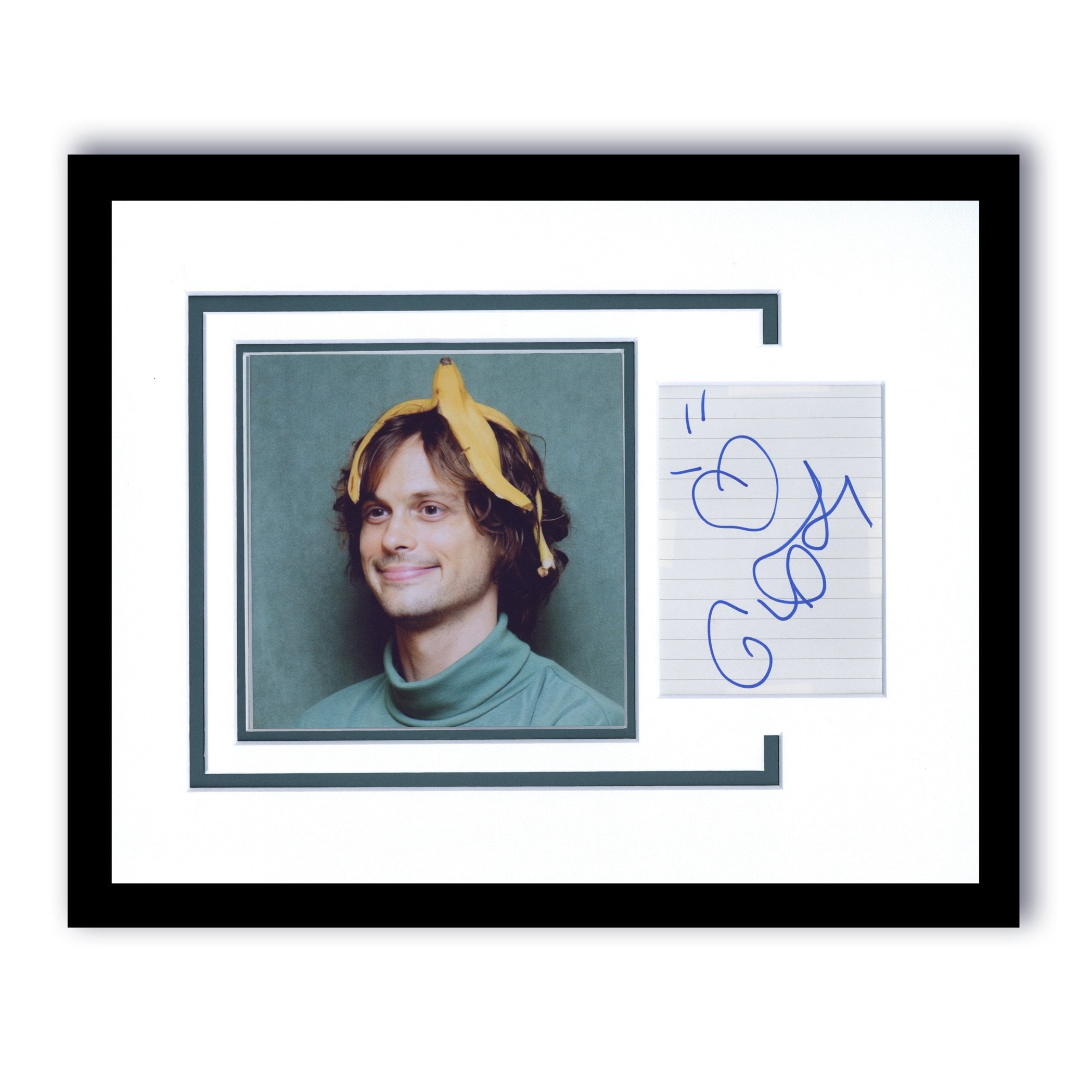 Matthew Gray Gubler AUTOGRAPH Signed Original Sketch Framed 11x14 ...