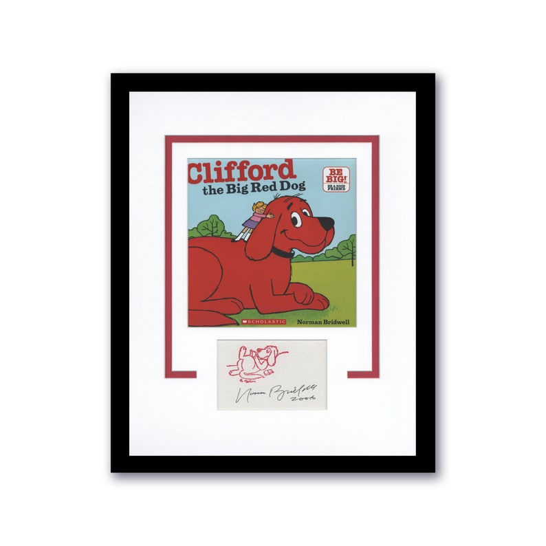 Norman Bridwell clifford the Big Red Dog AUTOGRAPH Signed Framed 11x14 ...