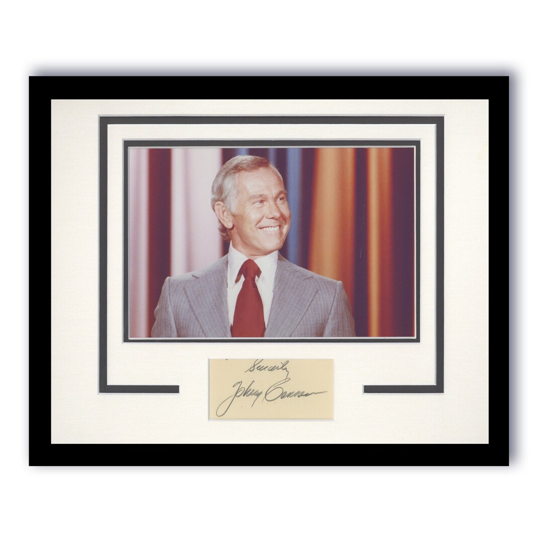 Johnny Carson the Tonight Show Host AUTOGRAPH Signed Framed 11x14 ...