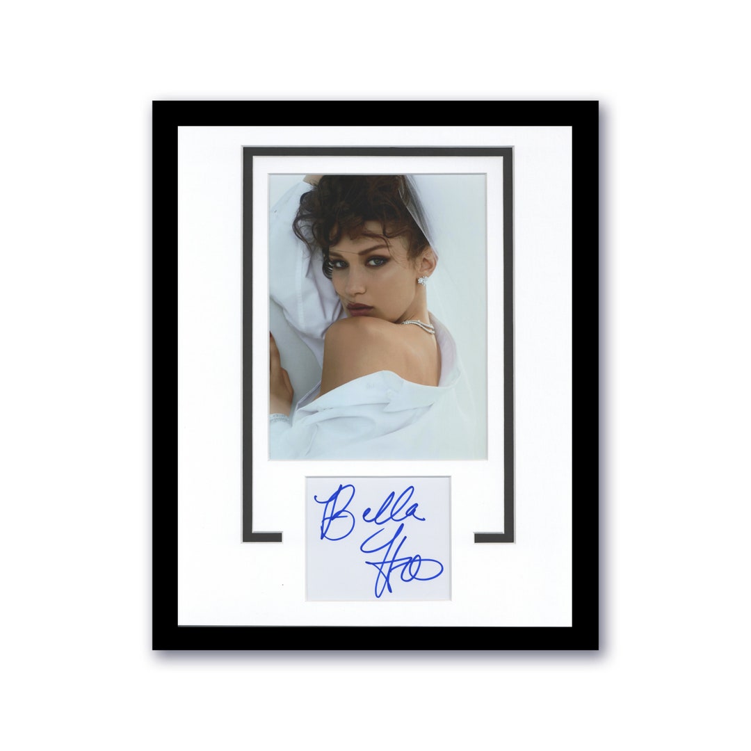 Bella Hadid AUTOGRAPH Signed Supermodel Custom Framed 11x14 Matted ...