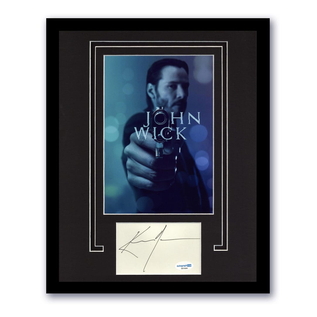 Keanu Reeves "john Wick" AUTOGRAPH Signed Custom Framed 11x14 Photo ...