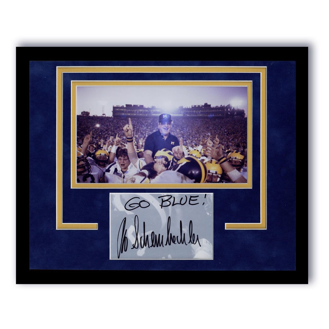 Bo Schembechler AUTOGRAPH Signed Michigan Wolverines Framed 11x14 ...
