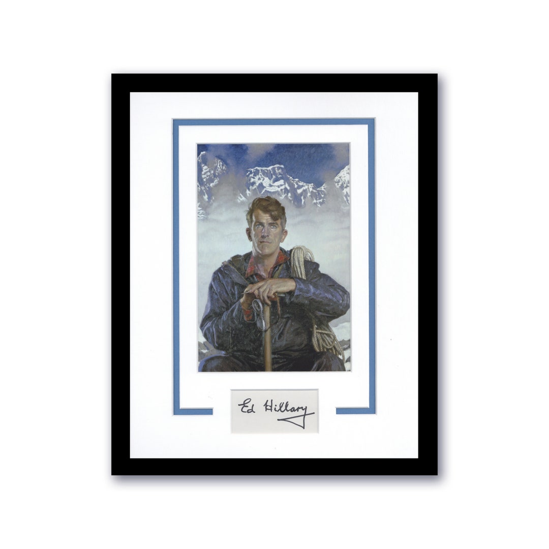 Sir Edmund Hillary "mount Everest" AUTOGRAPH Signed Framed 11x14 ...