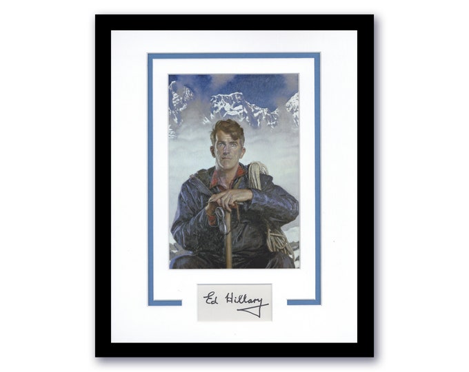 Sir Edmund Hillary mount Everest AUTOGRAPH Signed Framed 11x14 Display ...