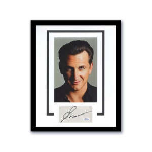 Sean Penn "mystic River" AUTOGRAPH Signed Custom Matte 11x14 Framed ...