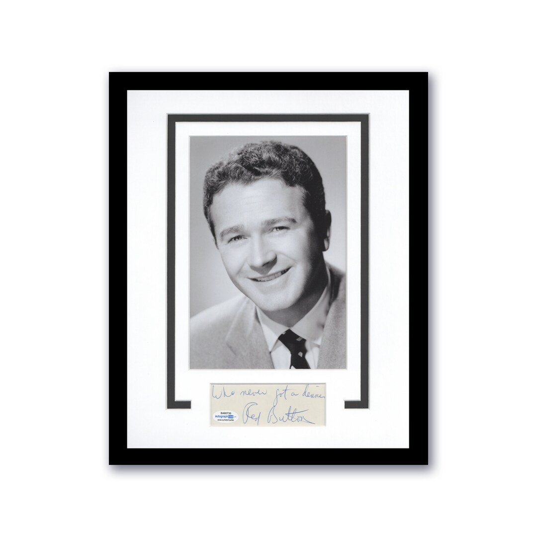 Red Buttons AUTOGRAPH Signed Custom Framed 11x14 Matted Photo Display ...
