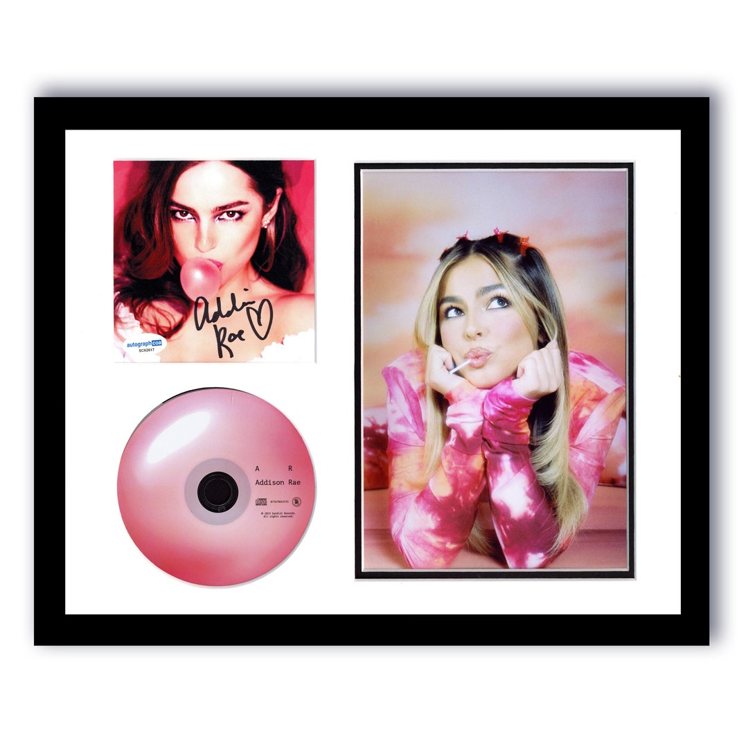 Addison Rae "ar" AUTOGRAPH Signed Photo Framed 11x14 Custom CD Display ...