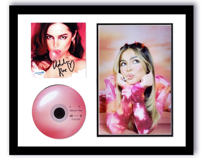 Addison Rae "ar" AUTOGRAPH Signed Photo Framed 11x14 Custom CD Display ...