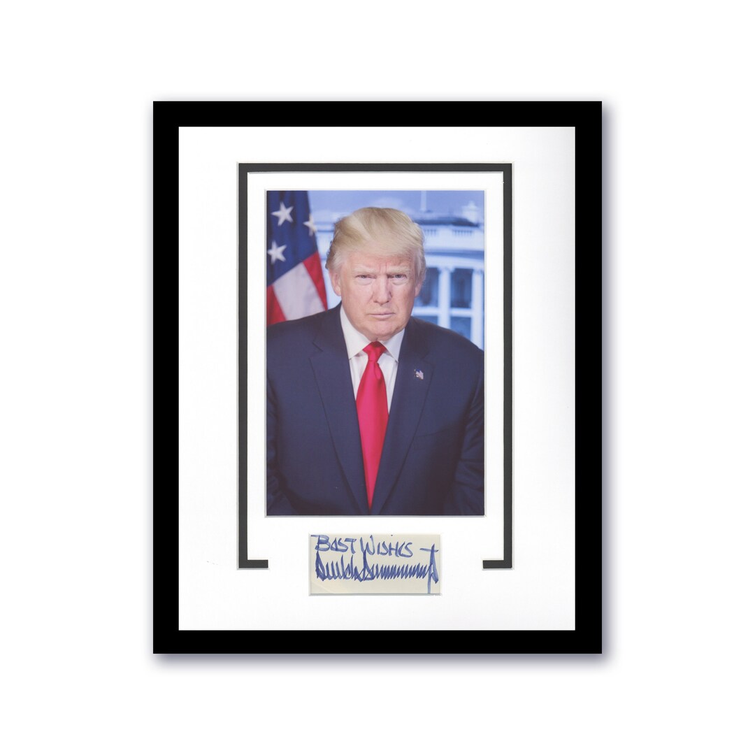 Donald Trump AUTOGRAPH Signed President MAGA Custom Framed 11x14 ...