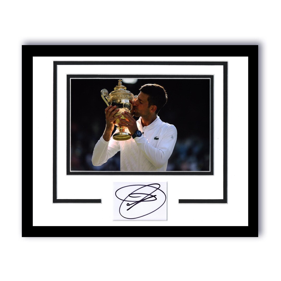 Novak Djokovic AUTOGRAPH Signed Wimbledon Tennis Champ Framed 11x14 ...