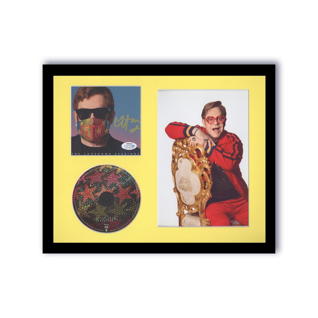 Elton John "the Lockdown Sessions" AUTOGRAPH Signed Custom Framed CD ...