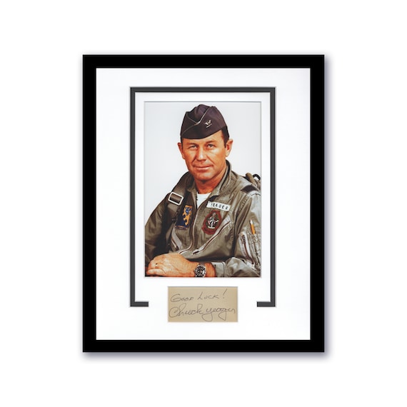 Chuck Yeager AUTOGRAPH Signed Bell X-1 Photo Framed 11x14 - Etsy