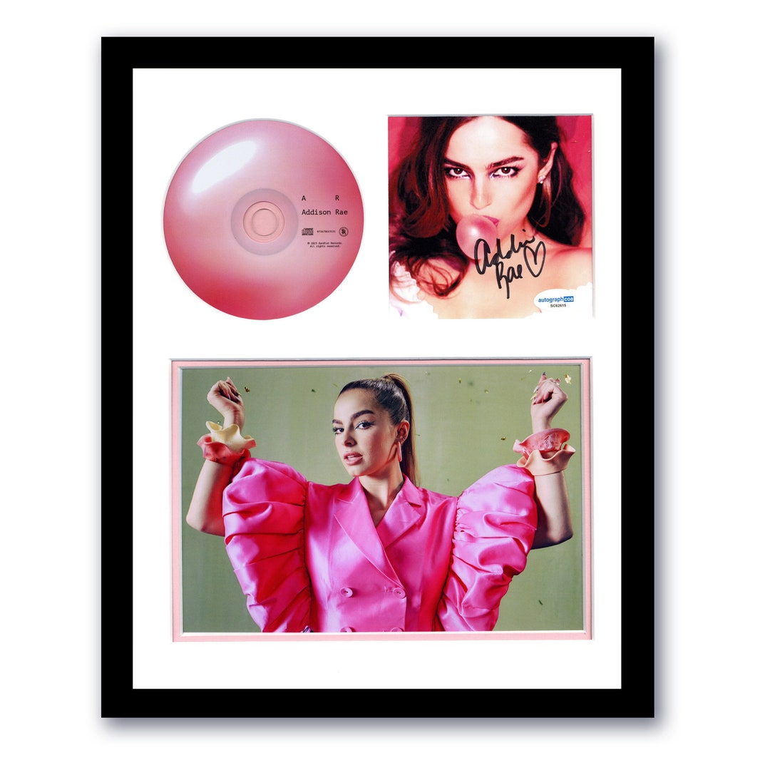 Addison Rae "ar" AUTOGRAPH Signed Photo Framed 11x14 Custom CD Display ...