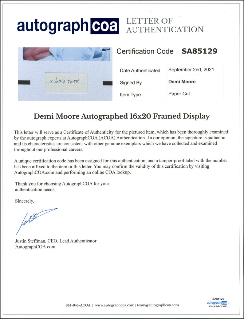 Demi Moore ghost AUTOGRAPH Signed Photo Custom | Etsy