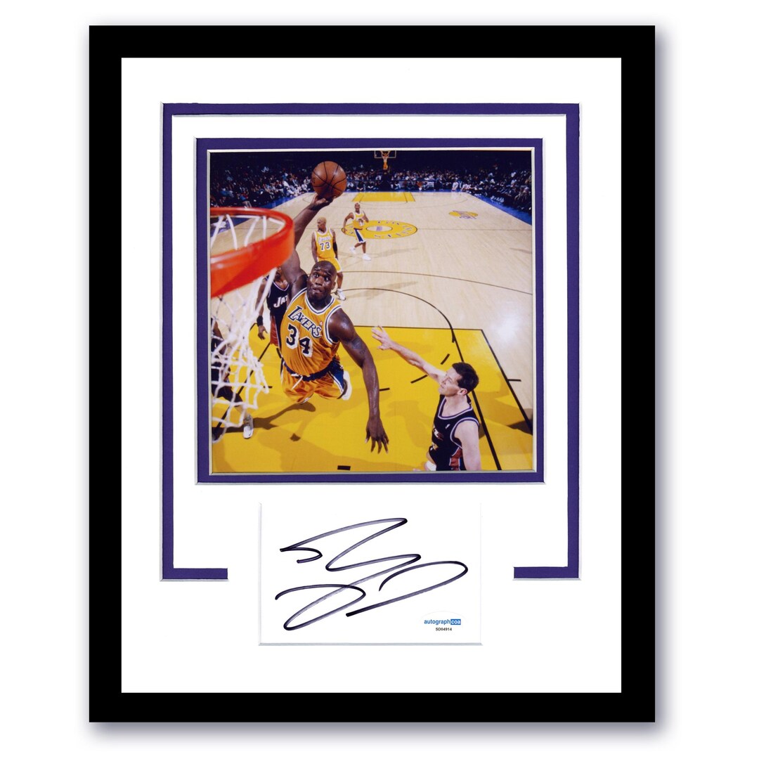 Shaquille O'neal AUTOGRAPH Signed Los Angeles Lakers Framed 11x14 ...