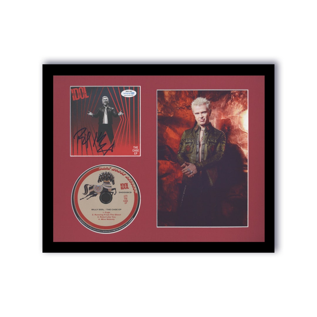 Billy Idol "the Cage Ep" AUTOGRAPH Signed Photo Framed 11x14 CD Display ...