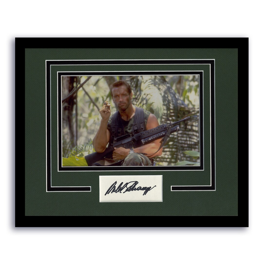 Arnold Schwarzenegger predator AUTOGRAPH Signed Framed 11x14 Display B ...