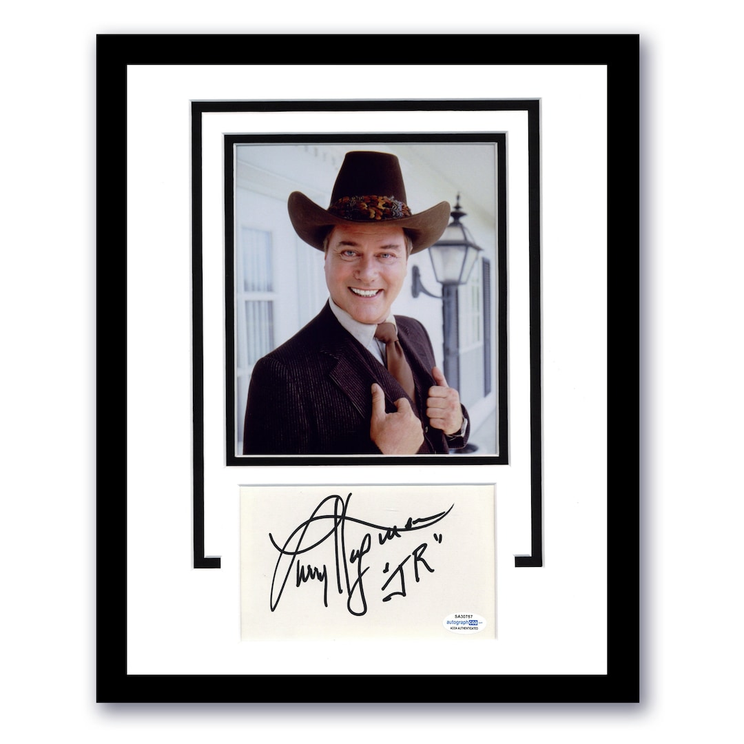 Larry Hagman dallas AUTOGRAPH Signed Photo Framed 11x14 Custom Display ...