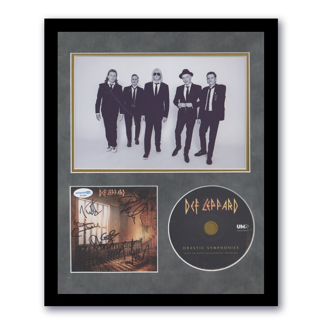 Def Leppard "drastic Symphonies" AUTOGRAPH Signed Framed 11x14 CD ...
