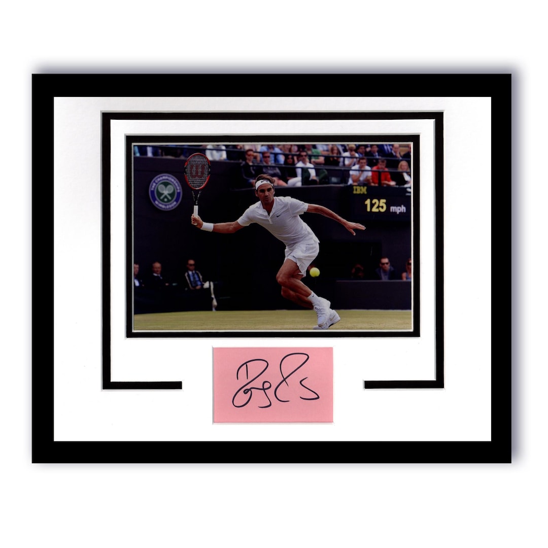 Roger Federer AUTOGRAPH Signed Wimbledon Tennis Photo Framed 11x14 ...