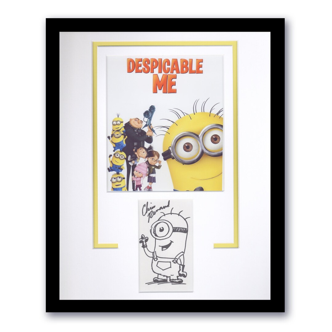 Chris Renaud "despicable Me" AUTOGRAPH Signed Stuart Sketch Framed ...