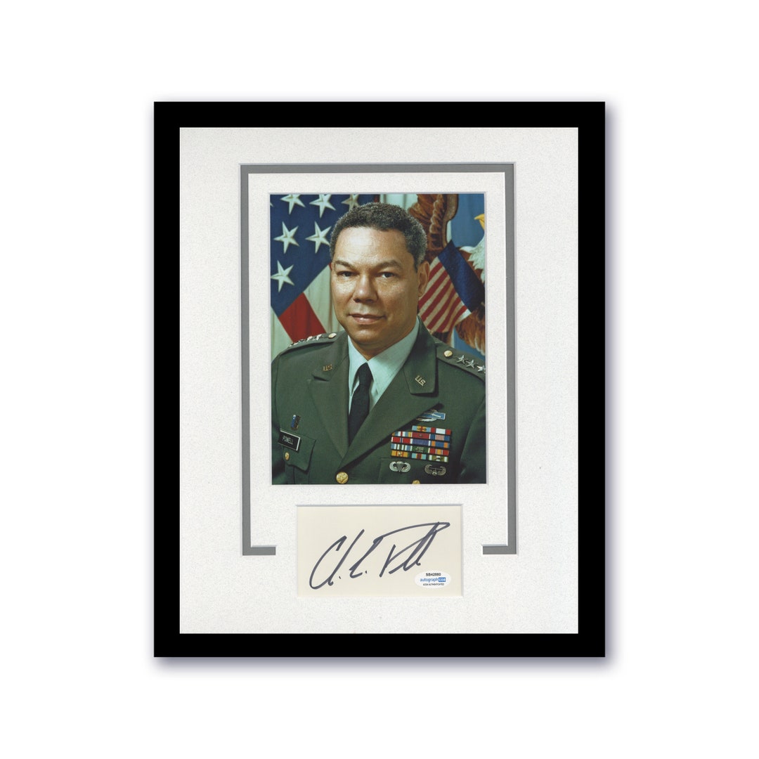 Colin Powell AUTOGRAPH General Signed Photo Framed 11x14 Matted Display ...