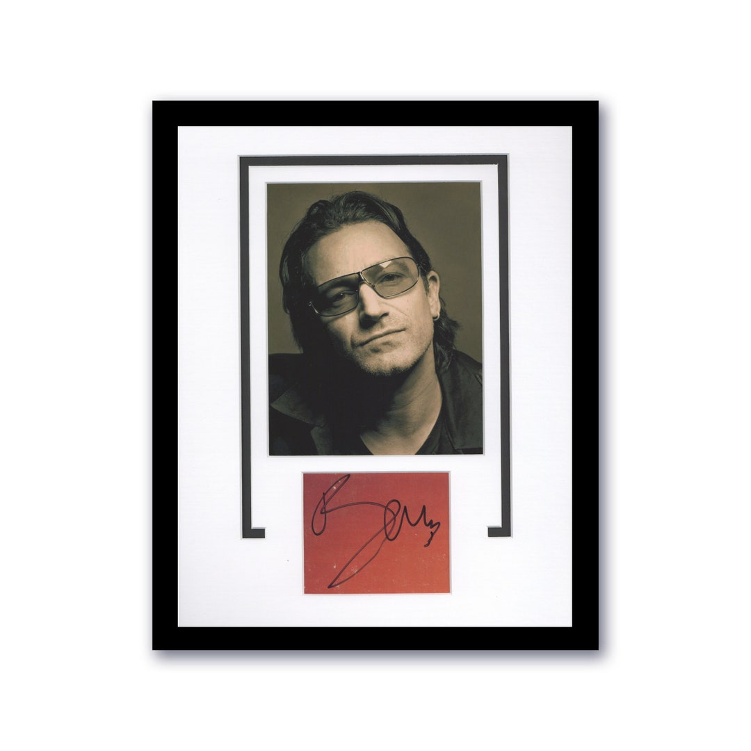 Bono U2 Autograph SIGNED Photo Custom Framed 11x14 Matted Display - Etsy