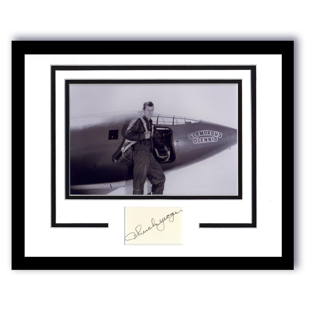 Chuck Yeager AUTOGRAPH Signed Bell X-1 Glamorous Glennis Framed 11x14 ...