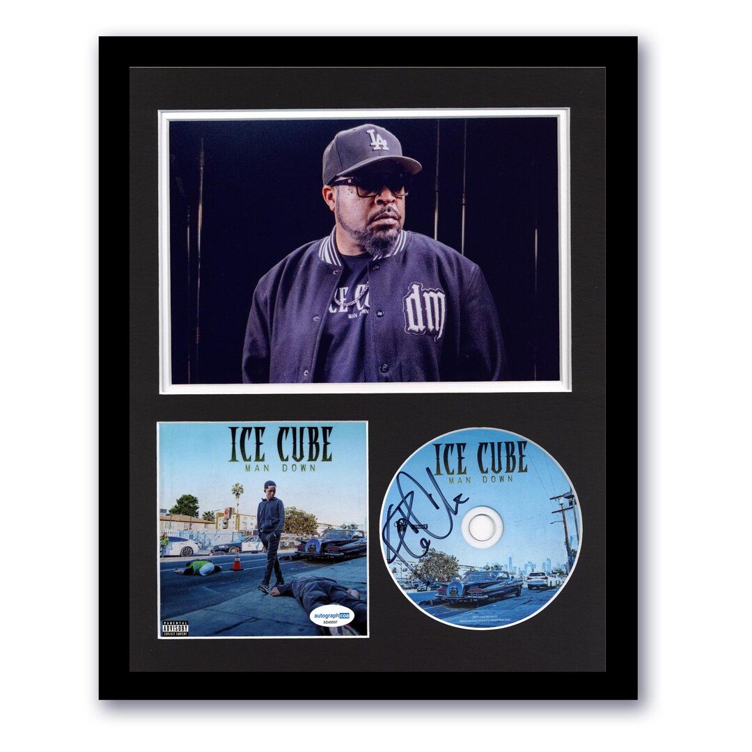 Ice Cube "man Down" AUTOGRAPH Signed Photo Custom Framed 11x14 CD ...