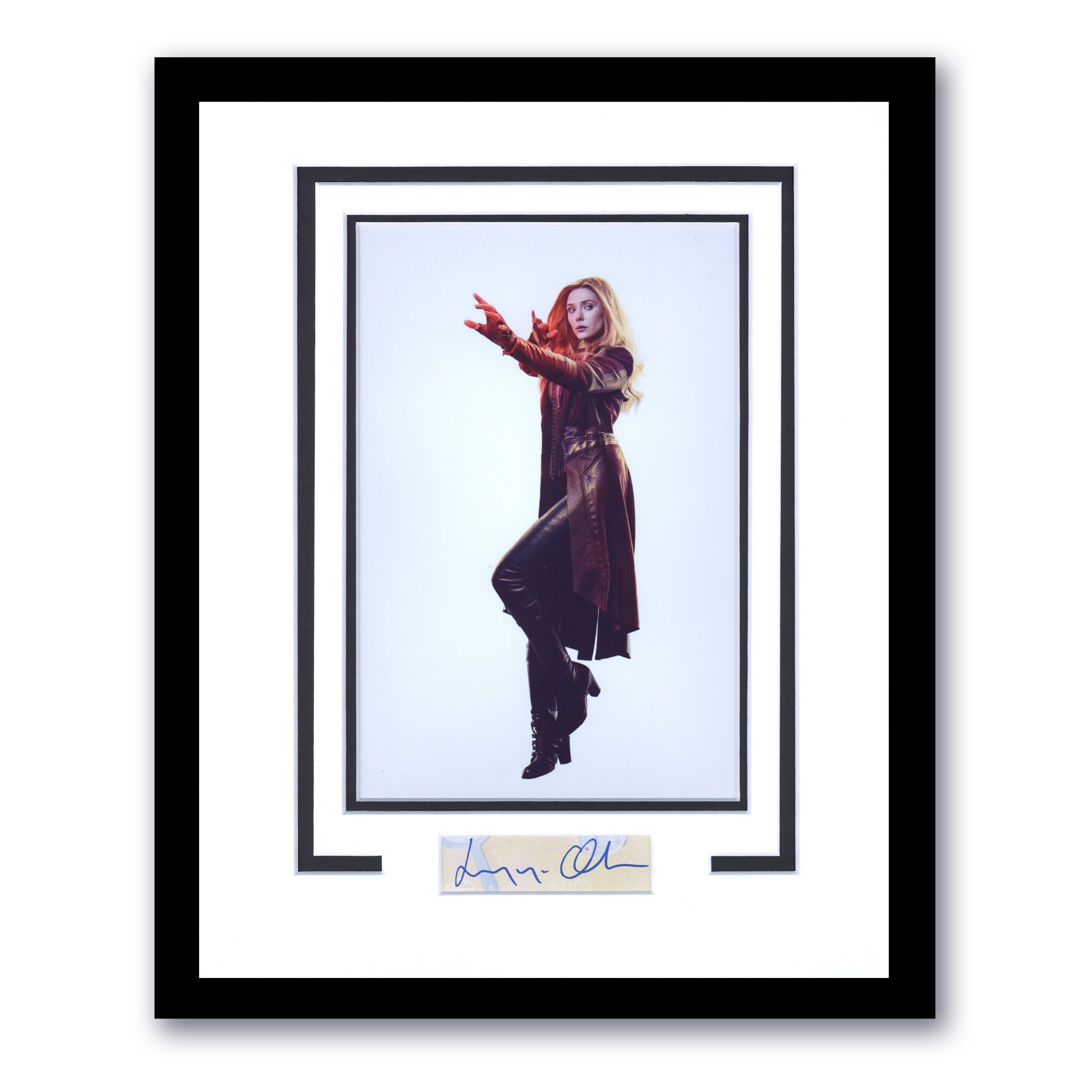 Elizabeth Olsen avengers AUTOGRAPH Signed Photo Framed 11x14 Display B ...