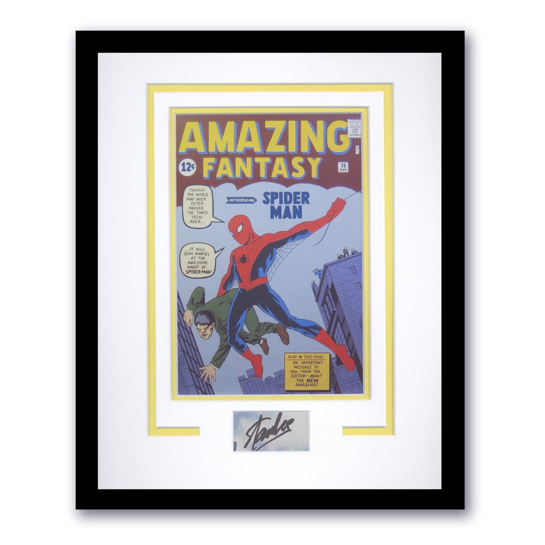 Stan Lee "spider-man" SIGNED 'amazing Fantasy #15' Photo Framed 11x14 ...