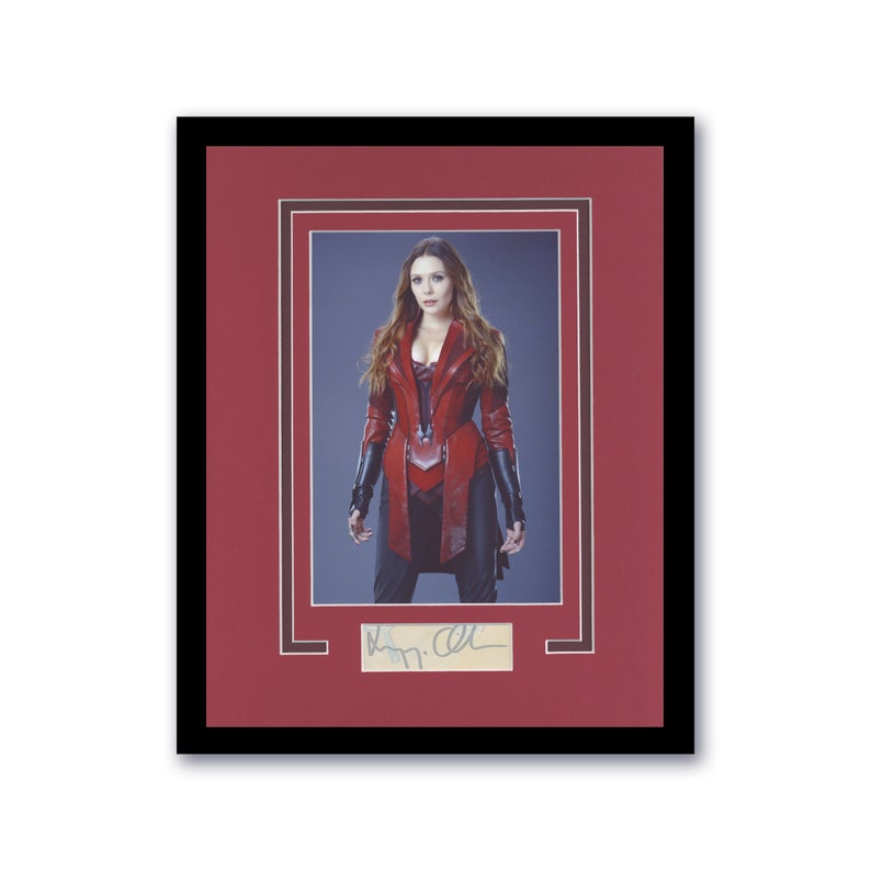 Elizabeth Olsen avengers AUTOGRAPH Signed Custom Framed 11x14 Display ...